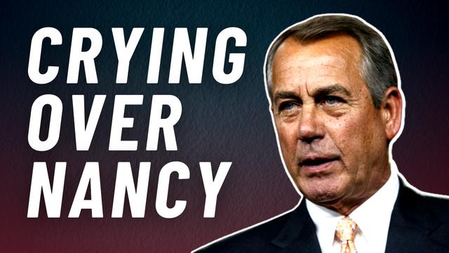 John Boehner starts crying during gushy farewell speech to Nancy Pelosi ...