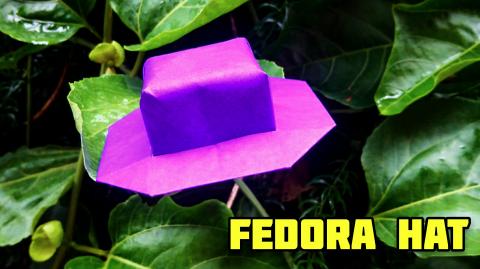 FEDORA HAT | PAPER HAT | COW BOY HAT | ORIGAMI HAT | DIY origami ...