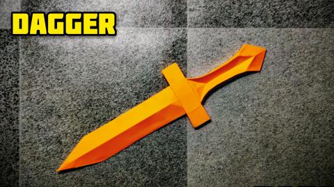 Origami Dagger | Origami tutorial | Paper craft - HideoutTV